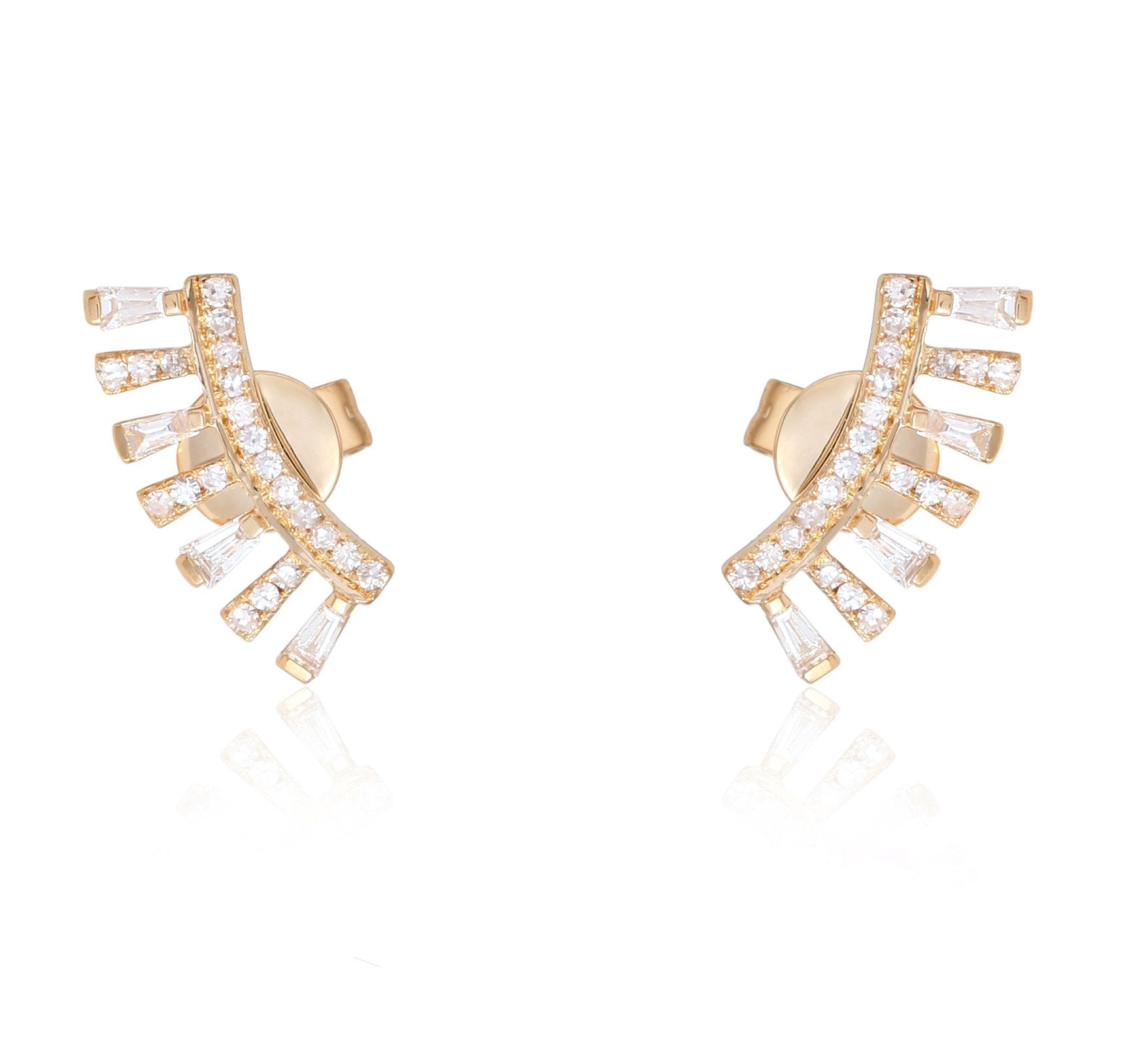 BAGUETTE MINI CLIMBER STUD – Julian Gold