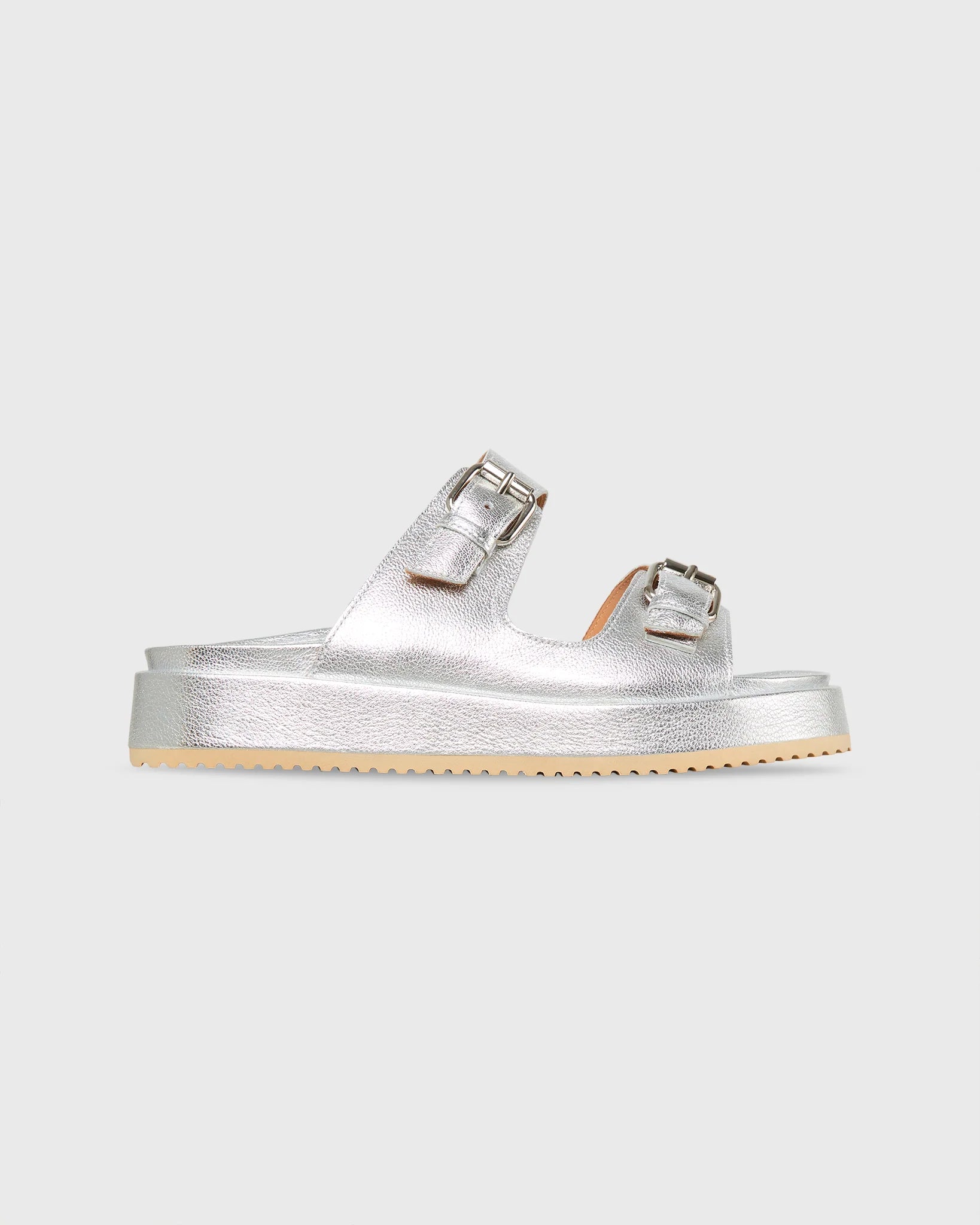 DOUBLE BUCKLE PLATFORM SLIDE – Julian Gold